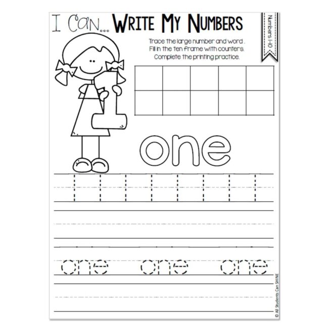 Math Intervention - I Can Write My Numbers - Lucky Little Learners