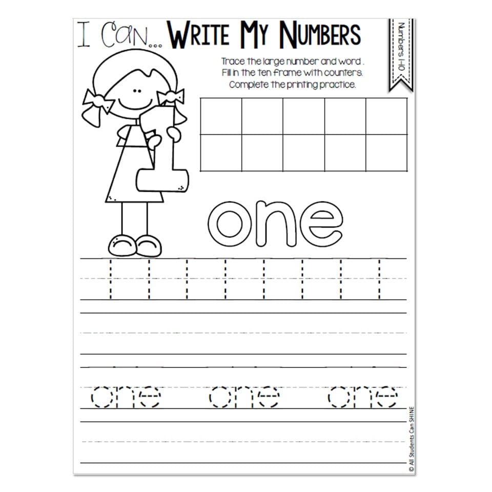 Math Intervention - I Can Write My Numbers - Lucky Little Learners