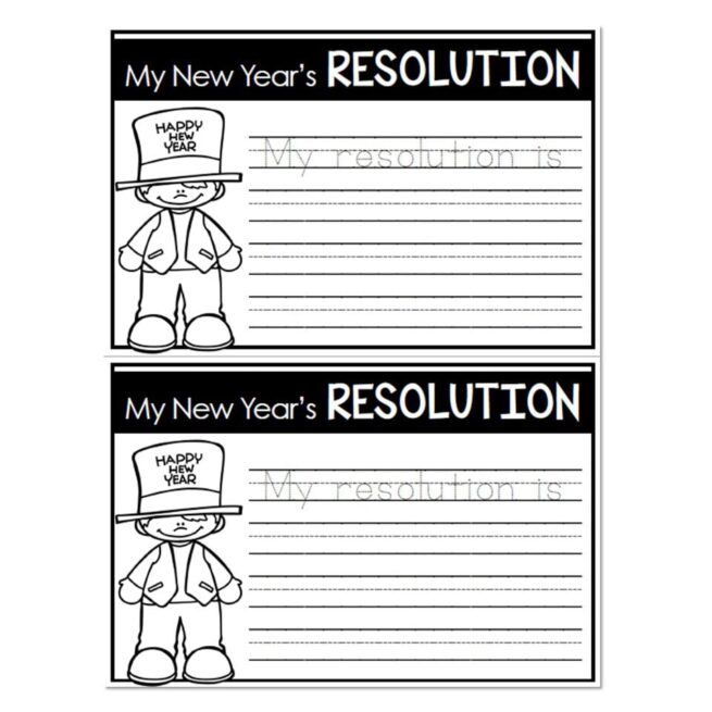New Years Craftivity - Writing Prompt - My New Year's Resolution ...