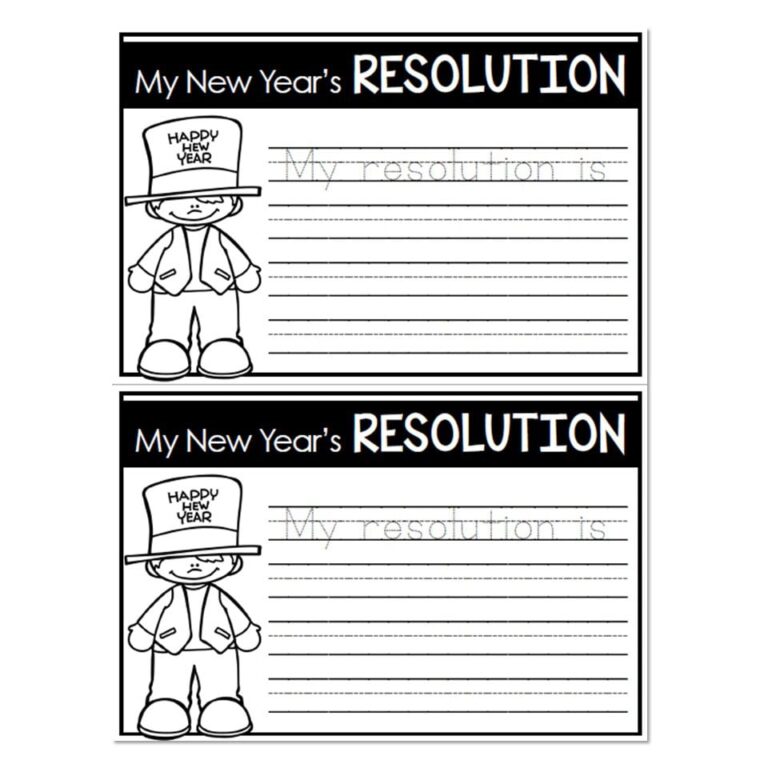 New Years Craftivity - Writing Prompt - My New Year's Resolution ...