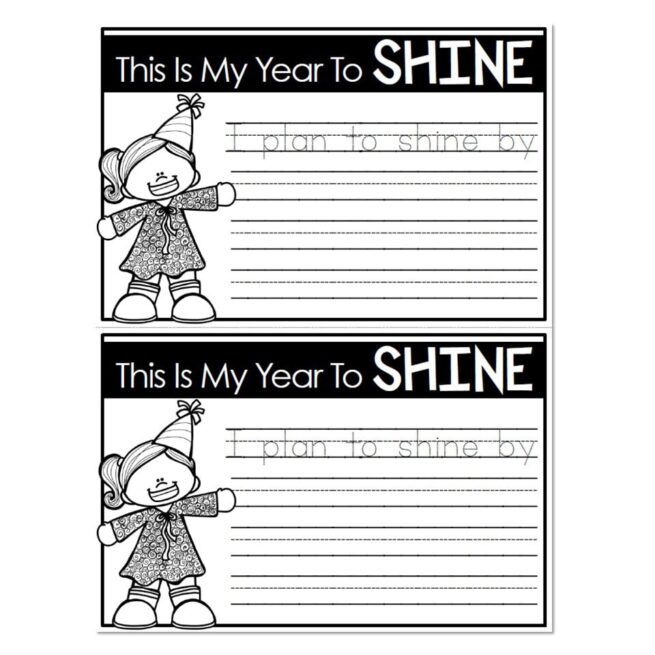 New Years Craftivity - Writing Prompt - This is My Year to Shine ...