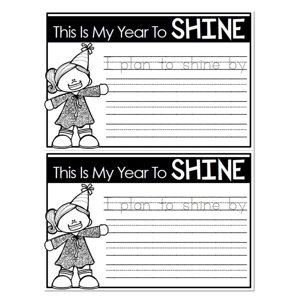 New Years Craftivity - Writing Prompt - This is My Year to Shine ...