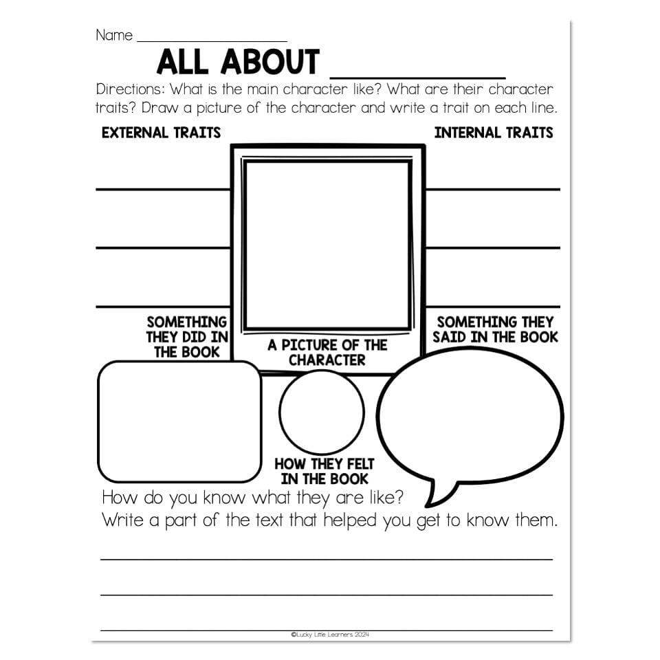 Read Aloud Chapter Book Companion - Graphic Organizer - All About ...