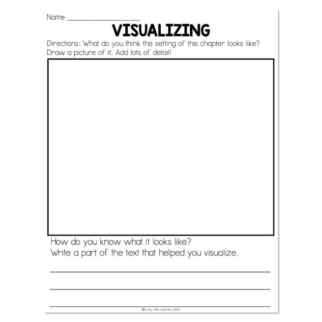 Read Aloud Chapter Book Companion - Graphic Organizer - Visualizing ...