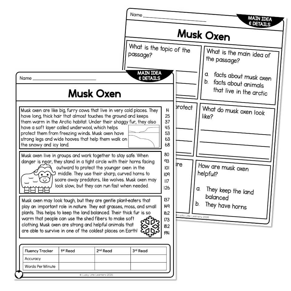 Reading Comprehension Passage - Nonfiction Main Idea and Details - Musk ...