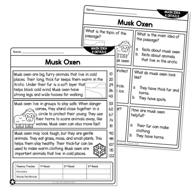 Reading Comprehension Passage - Nonfiction Main Idea and Details - Musk ...