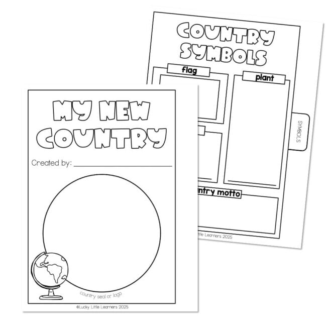 Social Studies Project - Create Your Own Country Flipbook Printables ...