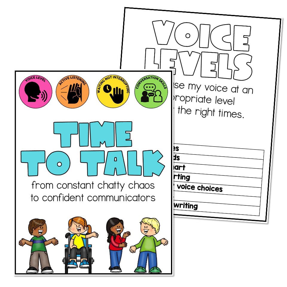 Time to Talk - Binder Cover - Lucky Little Learners