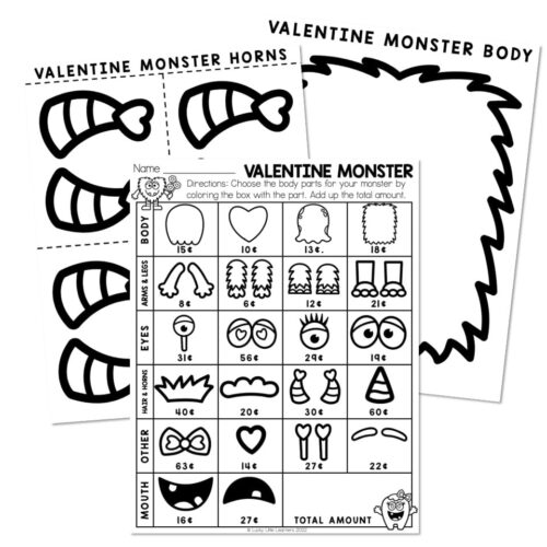 Valentine's Day - Build a Valentine Monster Craft - Lucky Little Learners