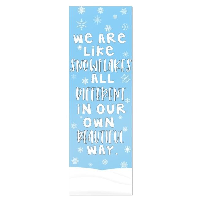 Winter Door Banner - We Are Like Snowflakes - Lucky Little Learners