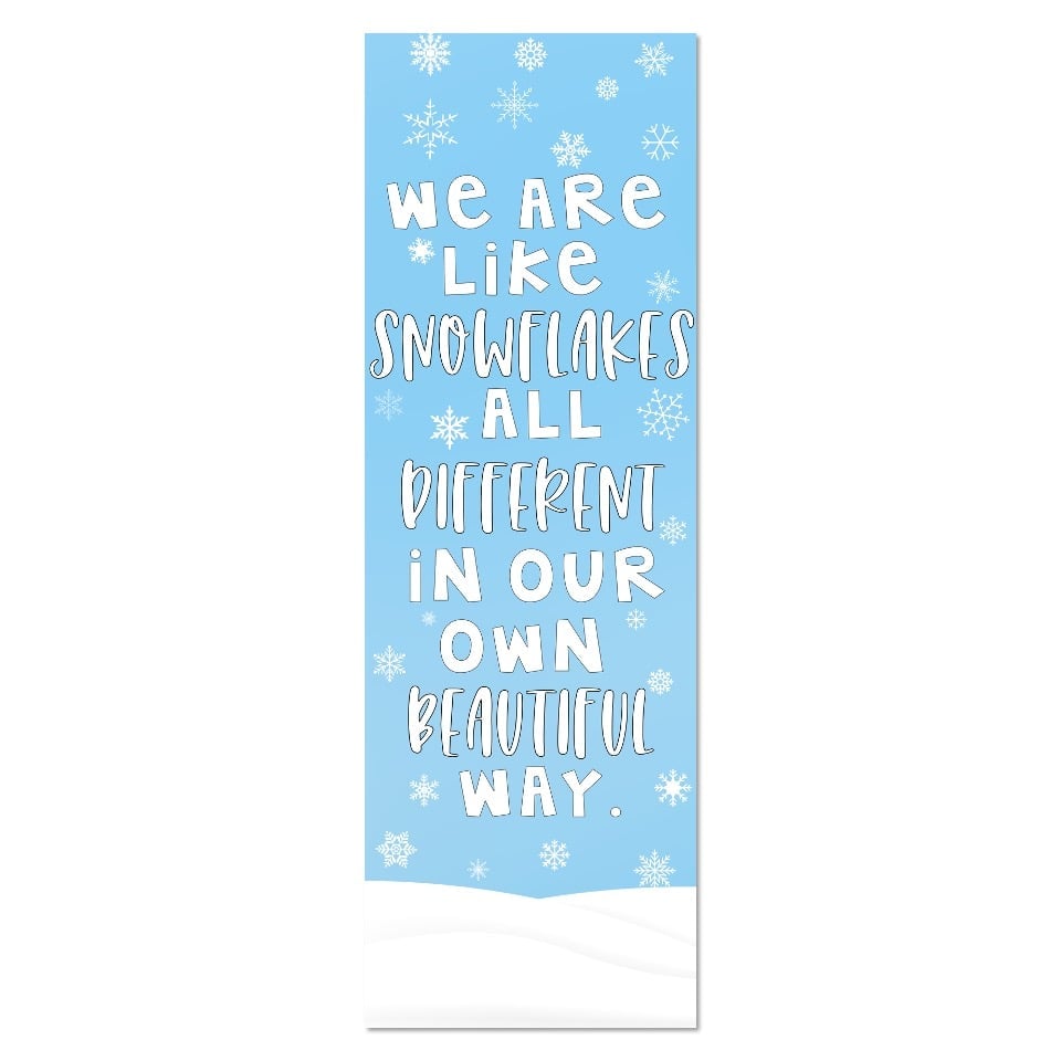 Winter Door Banner - We Are Like Snowflakes - Lucky Little Learners