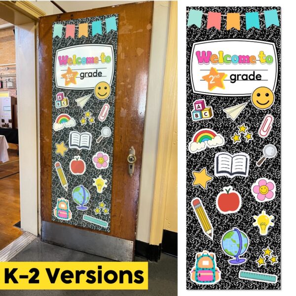 Door Banners - Composition Notebook - Kindergarten First and Second ...