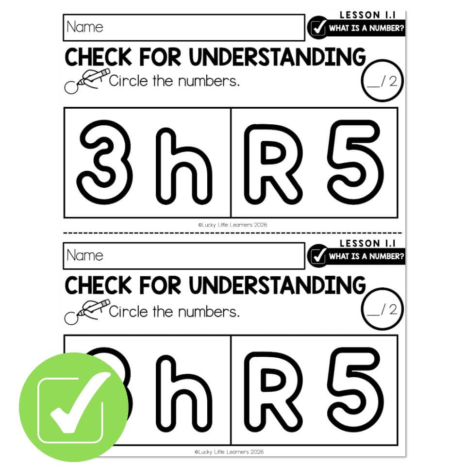 Lucky to Learn Math - Kindergarten - Lesson 1.1 - What is a Number ...