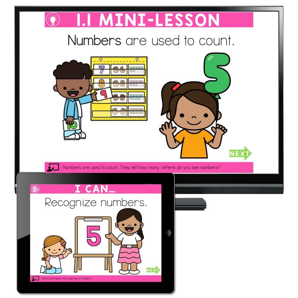 Lucky to Learn Math - Kindergarten - Lesson 1.1 - What is a Number ...
