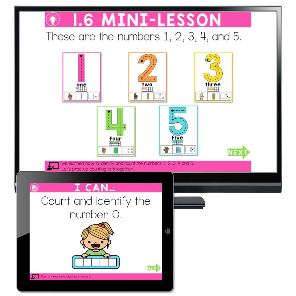 Lucky to Learn Math - Kindergarten - Lesson 1.6 - Count and Identify ...