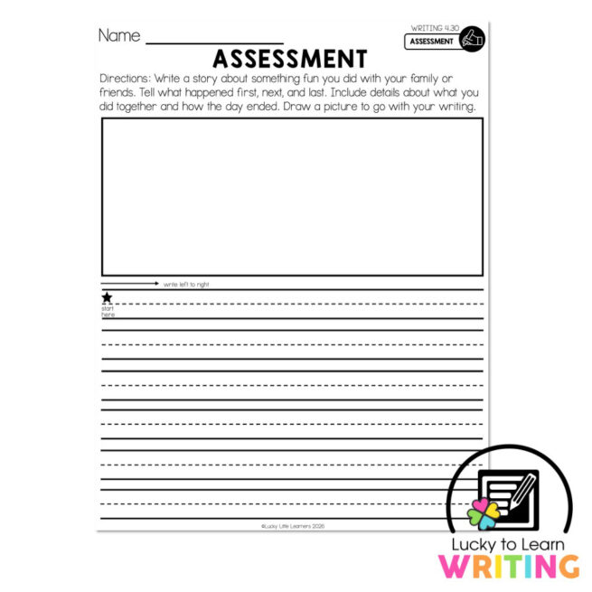 Lucky to Learn Writing 1st Grade - Unit 4 Intro to Narrative ...