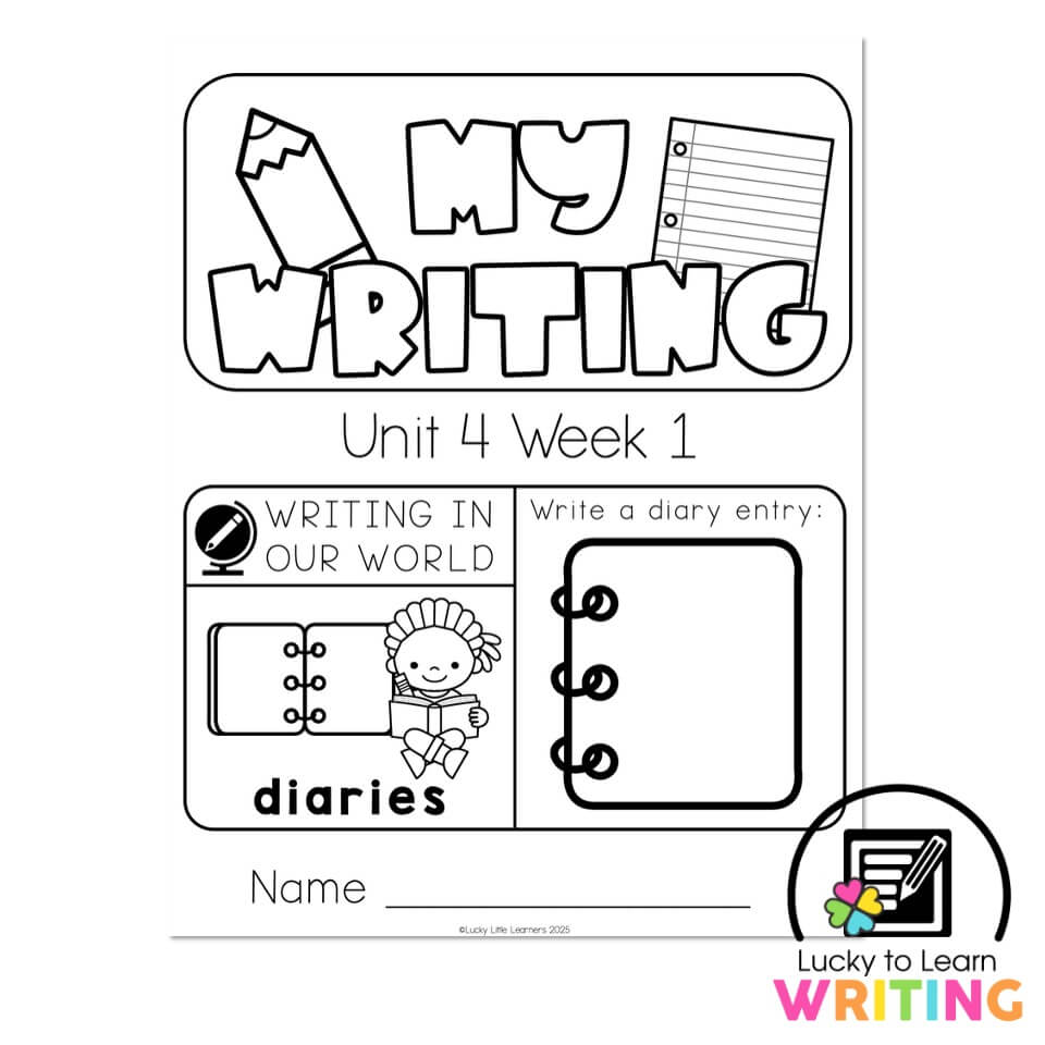 Lucky to Learn Writing 1st Grade - Unit 4 Intro to Narrative - Week 1 ...