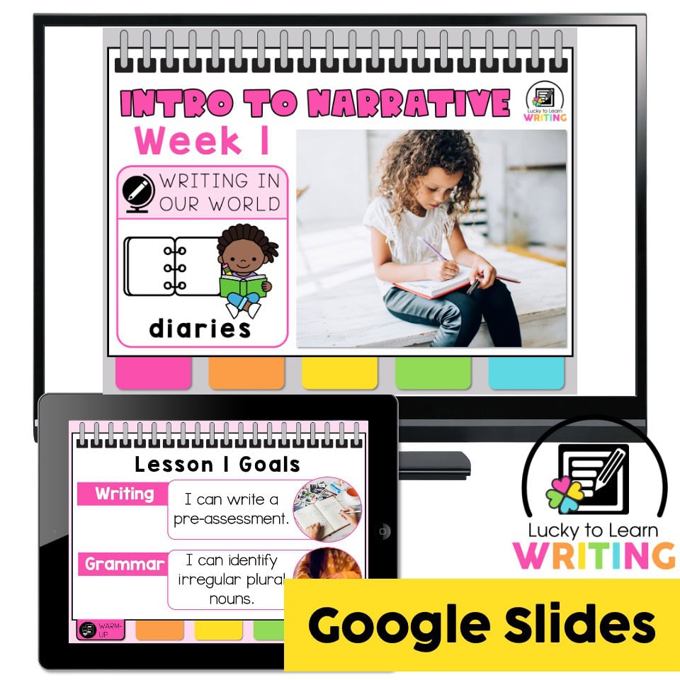 Lucky to Learn Writing 1st Grade - Unit 4 Intro to Narrative - Week 1 ...
