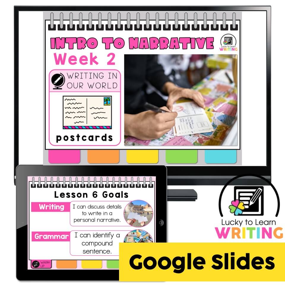 Lucky to Learn Writing 1st Grade - Unit 4 Intro to Narrative - Week 2 ...