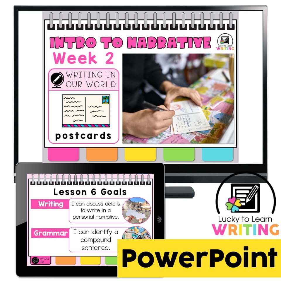 Lucky to Learn Writing 1st Grade - Unit 4 Intro to Narrative - Week 2 ...