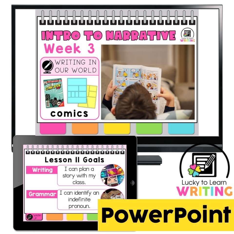 Lucky to Learn Writing 1st Grade - Unit 4 Intro to Narrative - Week 3 ...