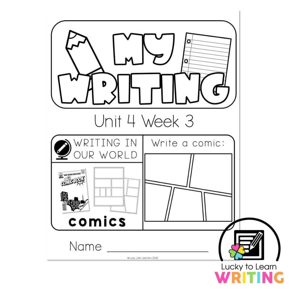 Lucky to Learn Writing 1st Grade - Unit 4 Intro to Narrative - Week 3 ...