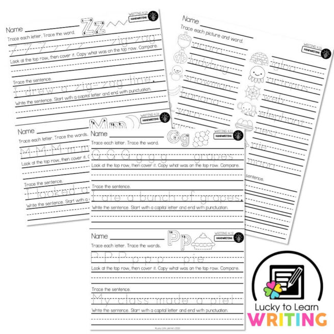 Lucky to Learn Writing 1st Grade - Unit 4 Intro to Narrative - Week 3 ...