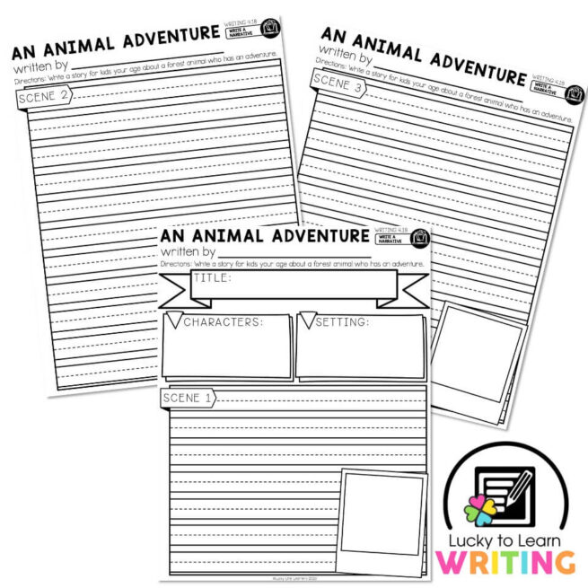 Lucky to Learn Writing 1st Grade - Unit 4 Intro to Narrative - Writing ...