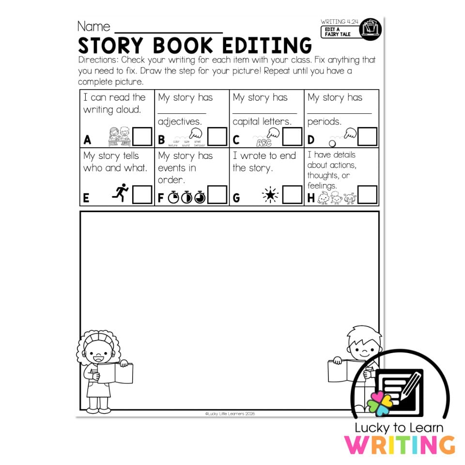 Lucky to Learn Writing 1st Grade - Unit 4 Intro to Narrative - Writing ...