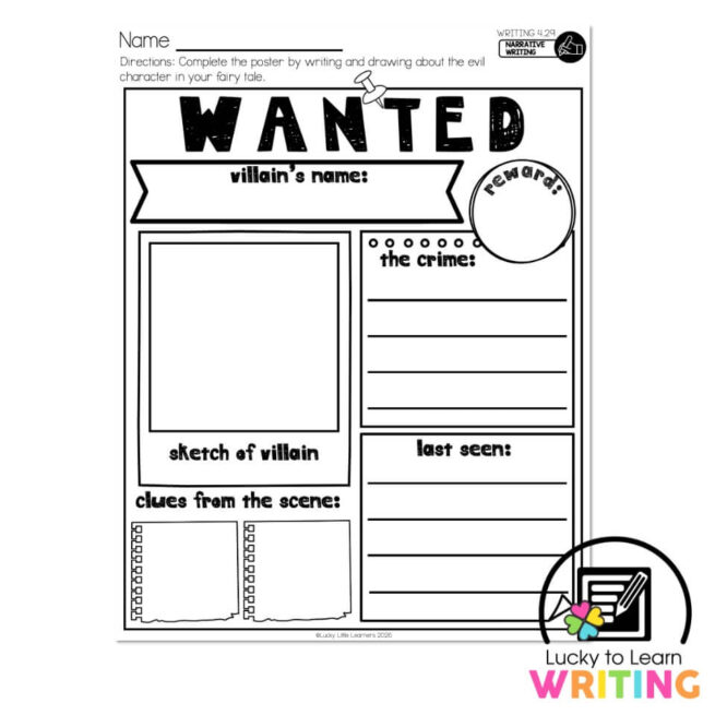 Lucky to Learn Writing 1st Grade - Unit 4 Intro to Narrative - Writing ...
