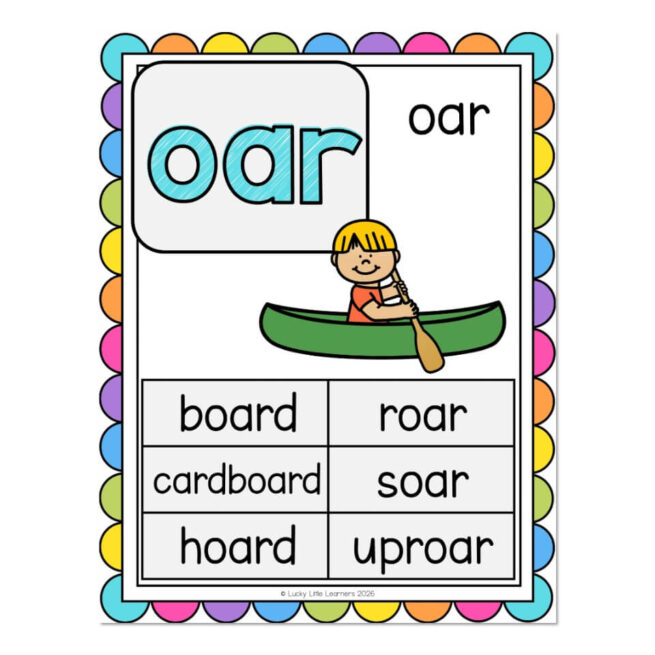 Phonics Posters - OAR - Lucky Little Learners
