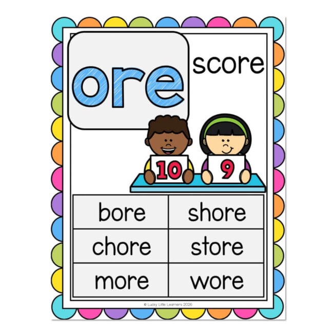 Phonics Posters - ORE - Lucky Little Learners