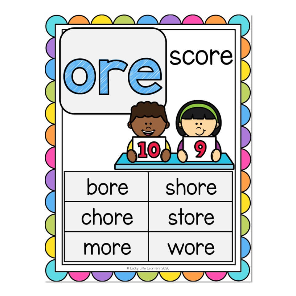Phonics Posters - ORE - Lucky Little Learners