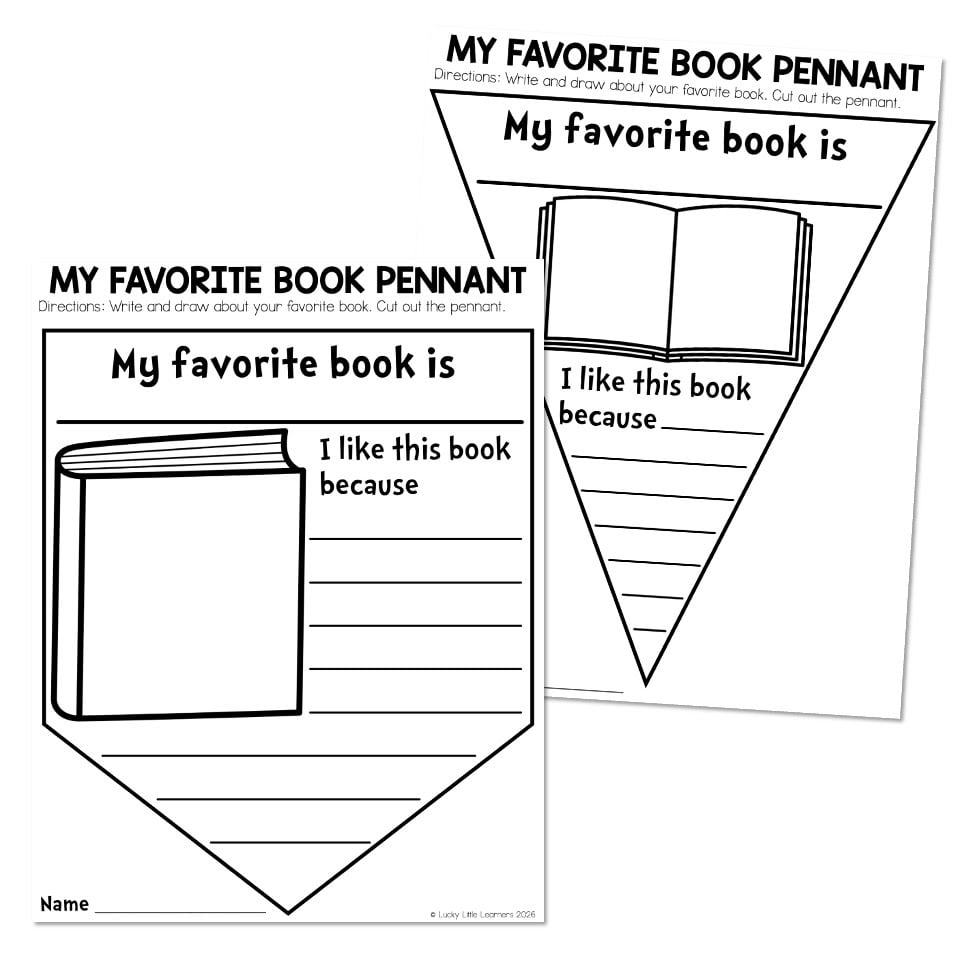 Reading Week - Read Across America - Favorite Book Pennants - Lucky ...