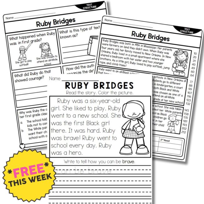 Sample Nonfiction Text Structures Reading Passages - Ruby Bridges ...