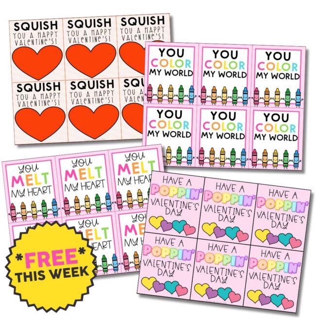 Sample Valentines From Teacher - Printable Gift Tags - Lucky Little ...