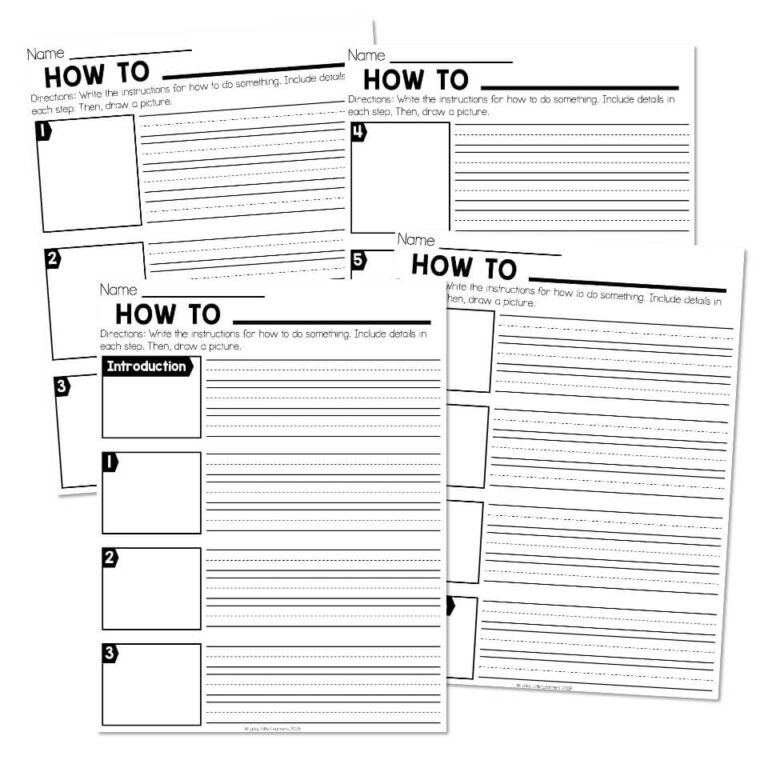 Writing - How To Templates - Lucky Little Learners