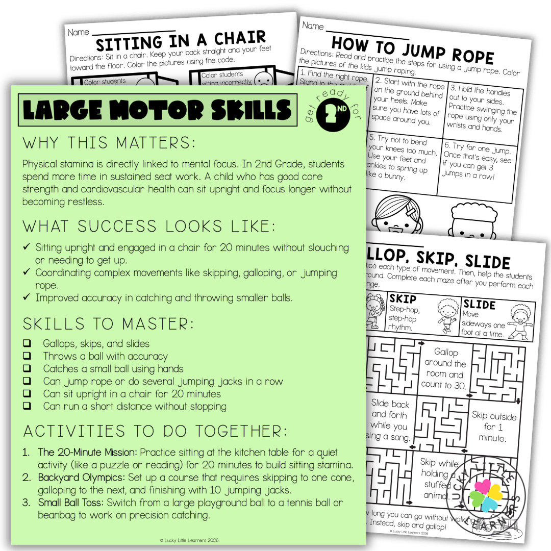 Get Ready for 2nd Grade Pack - Lucky Little Learners