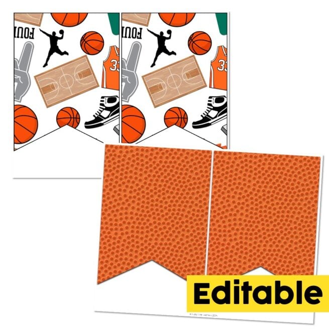 Basketball Transformation - Banners - Editable - Lucky Little Learners