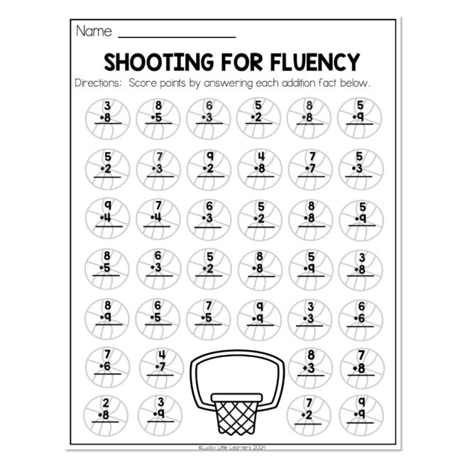 Basketball Transformation - Math - Addition and Subtraction Facts ...