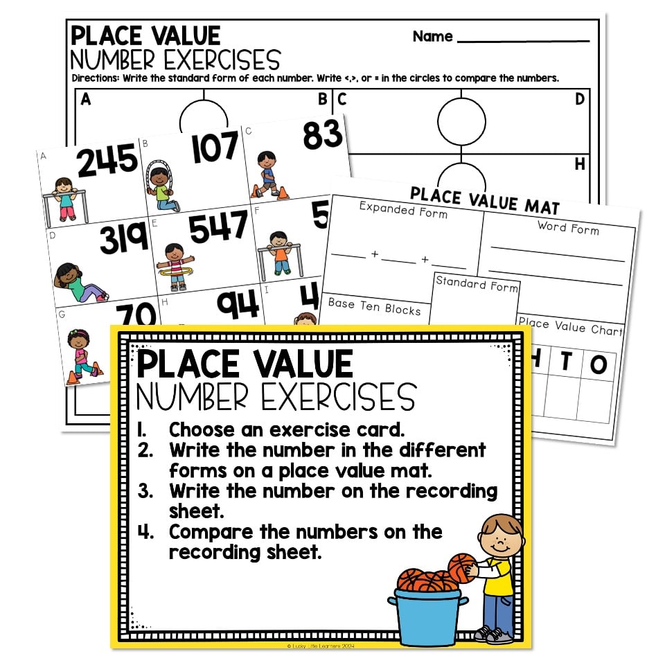 Basketball Transformation - Math Center - Place Value - Number ...