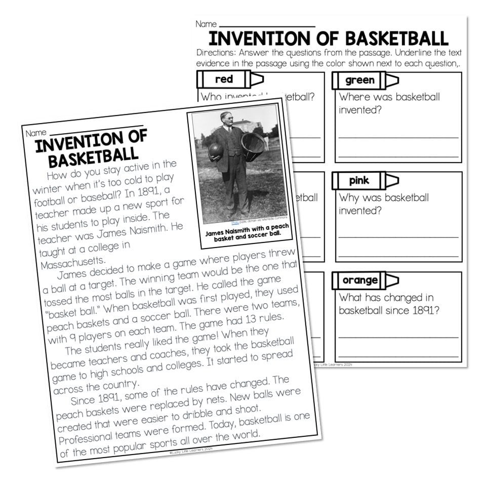 Basketball Transformation - Reading Passage and Questions - Invention ...