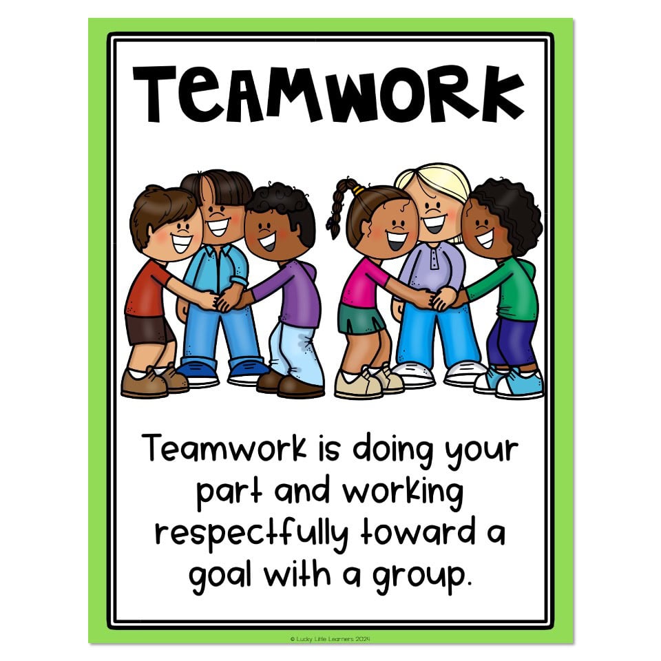 Basketball Transformation - SEL - Teamwork Poster - Lucky Little Learners