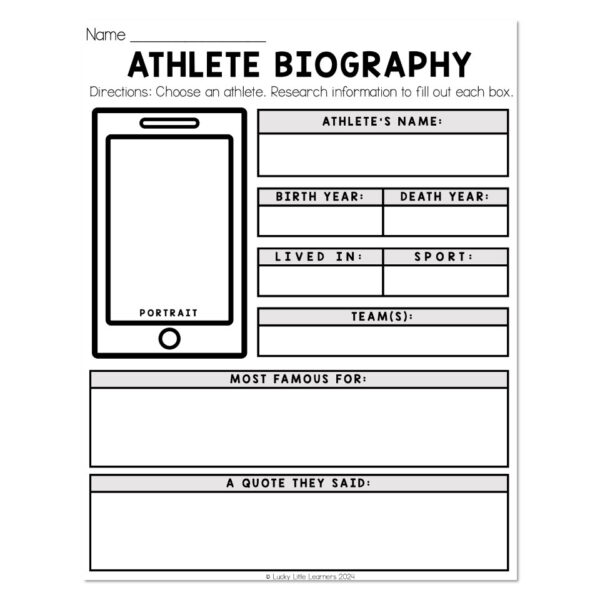 Basketball Transformation - Writing - Athlete Biography Template ...