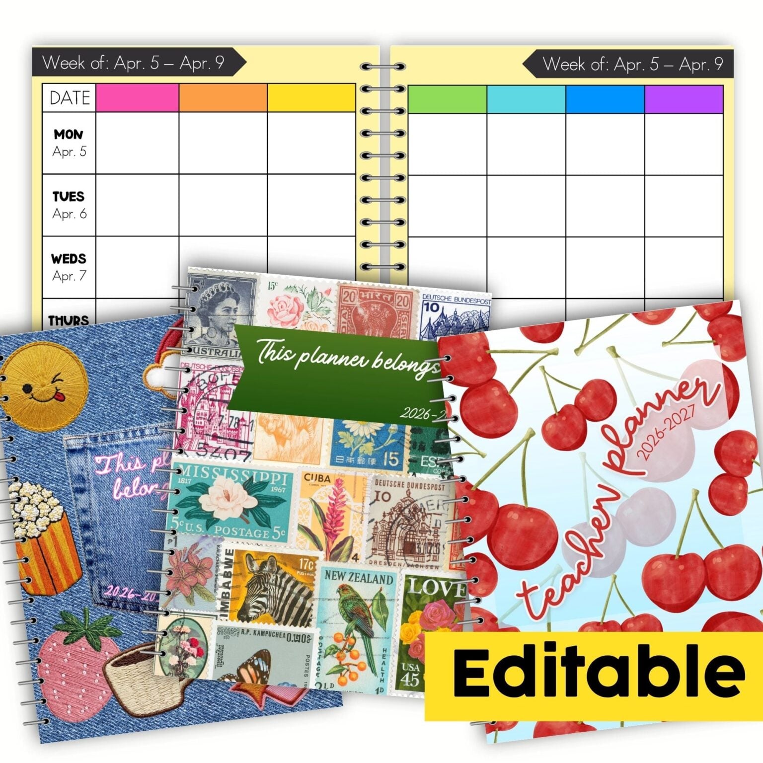 Editable Teacher Planner - Version 3 - 7 Planning Blocks - Lucky Little ...