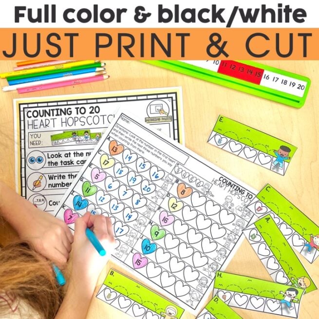 Kindergarten Math Centers Growing Bundle - Lucky Little Learners