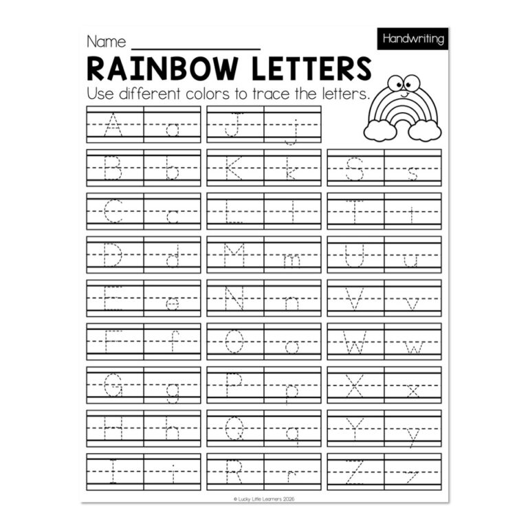 Kindergarten Monthly Worksheets – March Handwriting – Uppercase and ...