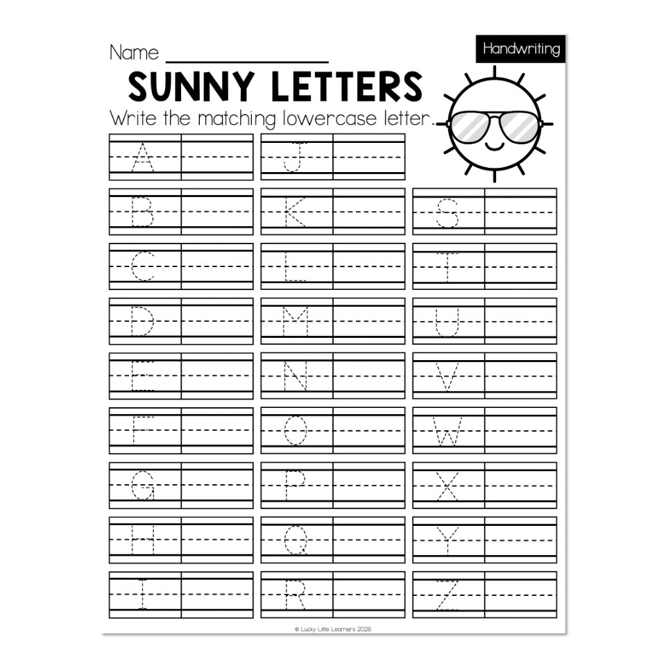Kindergarten Monthly Worksheets – May Handwriting – Uppercase and ...