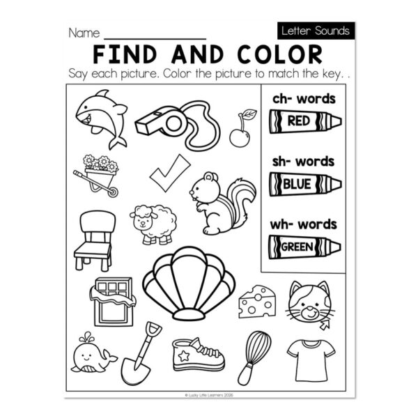 Kindergarten Monthly Worksheets - February Letter Sounds - Find and ...