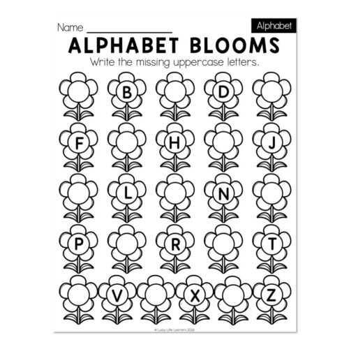 Kindergarten Monthly Worksheets - May Alphabet - Uppercase Letters ...
